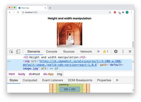 react image cropping and transformations using imagekit