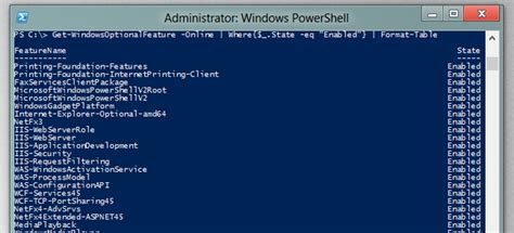how to manage windows optional features from powershell in windows