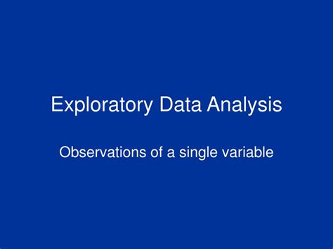 Ppt Exploratory Data Analysis Powerpoint Presentation Free Download