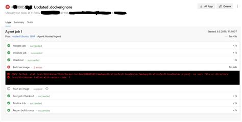 [solved] docker error by creation a docker image in azure devops with
