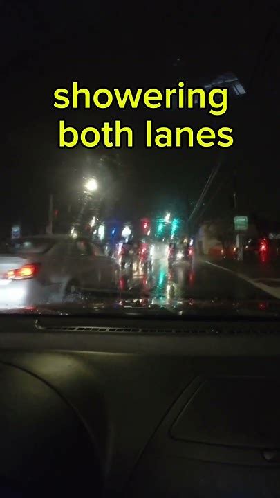 Splish Splash Night Traffic Rain Puddle Deep Shorts Youtube