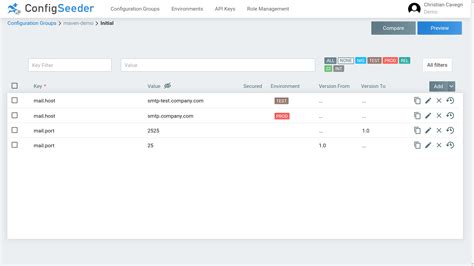 demo maven plugin configseeder