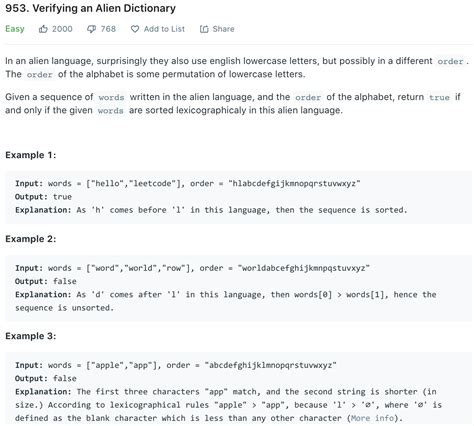 leetcode 953 verifying an alien dictionary snailtyan