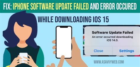 fix iphone software update failed and error occurred while downloading