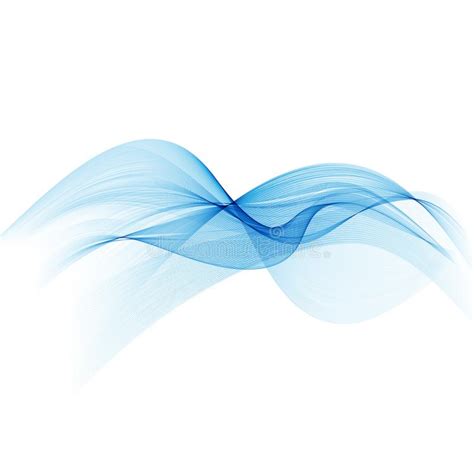Abstract Smooth Color Wave Vector Curve Flow Blue Motion Illustration