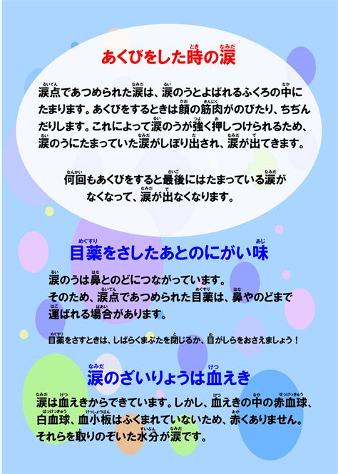 あくびをすると涙がでるのはなぜですか？ メンデル工房・サイエンス教室 吉祥寺校