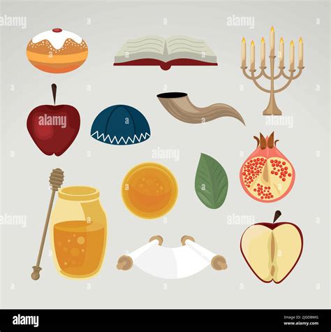 Twleve Yom Kippur Icons Stock Vector Image And Art Alamy