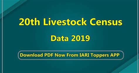 20th Livestock Census Data 2019 Pdf