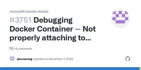 debugging docker container not properly attaching to container