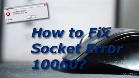 how to fix socket error 10060 on windows