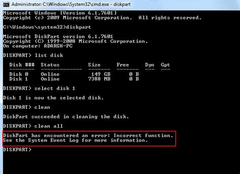 diskpart to format usb sd card hard drive fat32 ntfs gpt