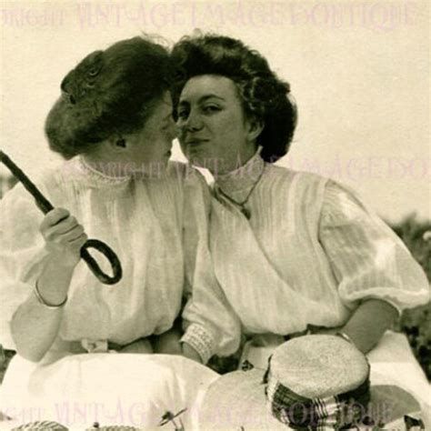 Lovely Antique Victorian Lesbian Couple Wedding Civil Etsy