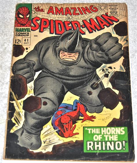 amazing spider man 41 1966 1963 series 1rst rhino in