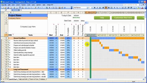 3 new construction schedules using excel overview youtube