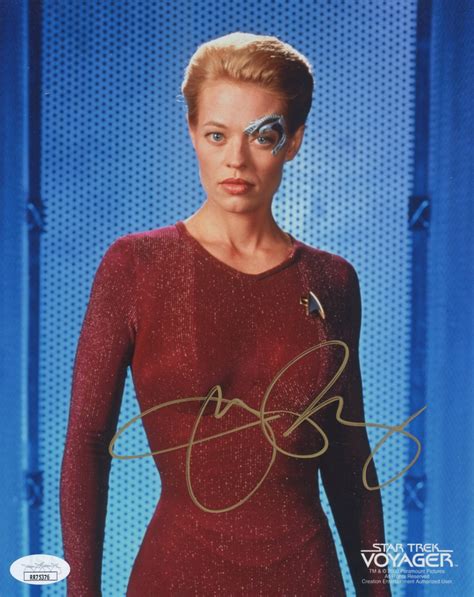 Jeri Ryan Signed Star Trek Voyager 8x10 Photo Jsa Coa Pristine