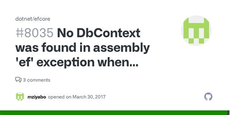 no dbcontext was found in assembly ef exception when assembly is