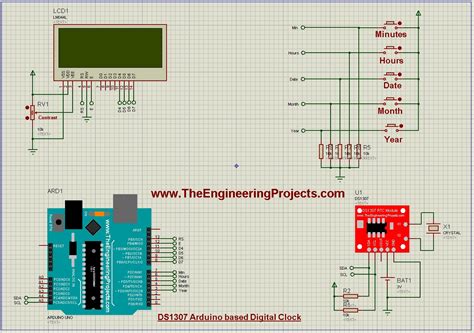cara membuat jam digital arduino rtc ds1307 atmega8