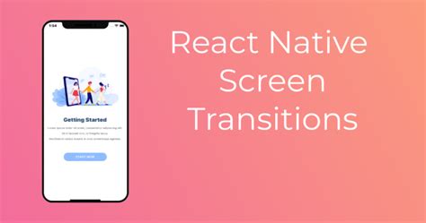 react native screen transitions react native master