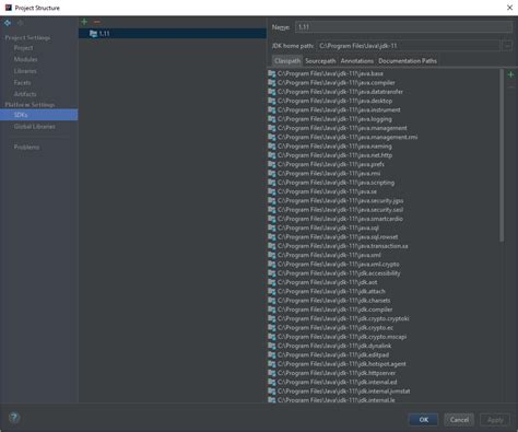 unable to configure java 11 to intellij stack overflow