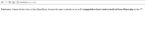 xampp problema al abrir aplicacion en yii2 stack overflow en español