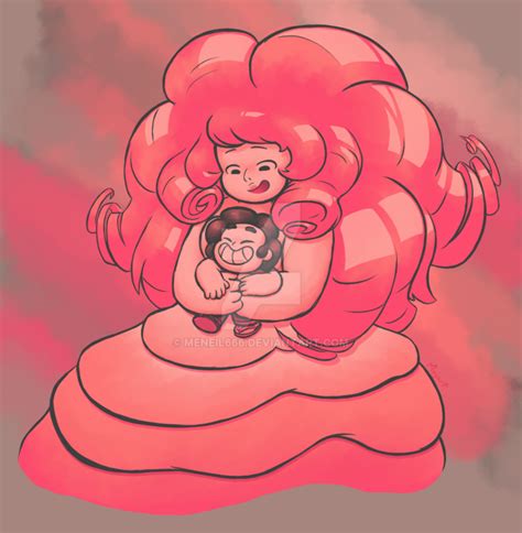 Rose And Steven By Meneil666 Rose Quartz Steven Universe Anime