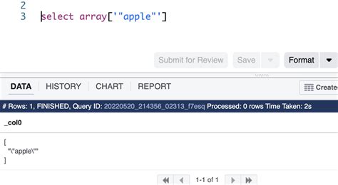 sql element in a array contains double quotation stack overflow
