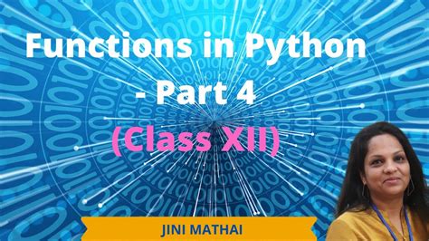 functions in python part4 class xii youtube