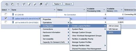 create a client partition i aix or linux hosted by an ibmi server