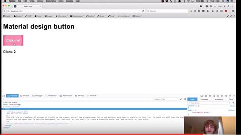react js building material design ripple button youtube