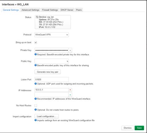 wireguard tunnel to home router network and wireless configuration