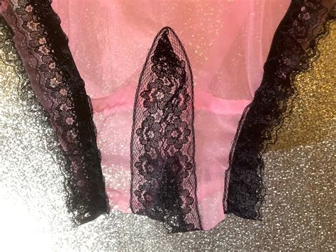 Vintage Style Sheer Nylon Open Crotch Panties Etsy