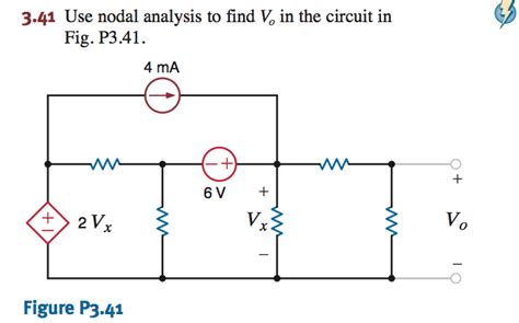 solved use nodal analysis to find v0 in the circuit in fi