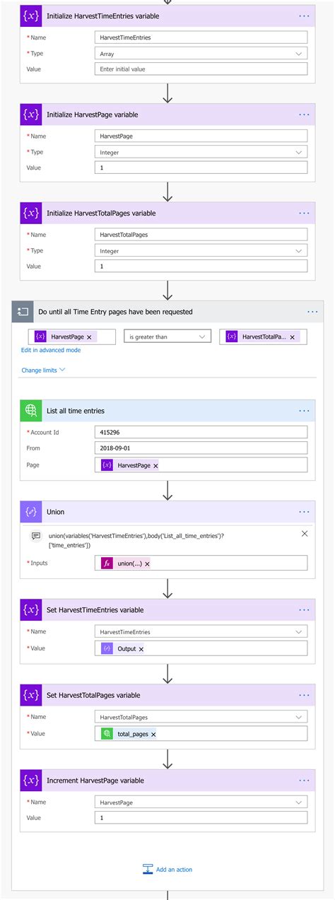 export time entries from harvest using microsoft flow · garry trinder