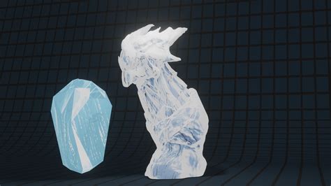 stylized anime ice shaders in eevee works in progress blender