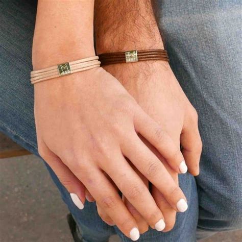 Personalized Couples Bracelets His And Hers Bracelet Couples