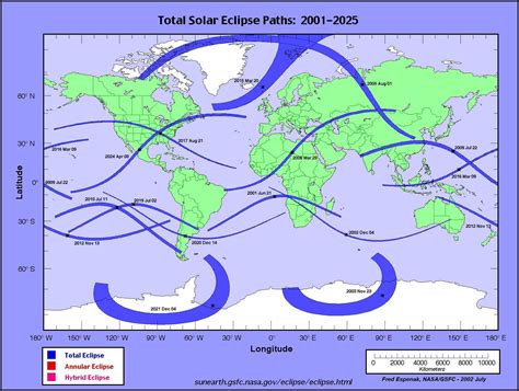 Total Solar Eclipse Map 2001 2025 [os][1942x1465] R Mapporn