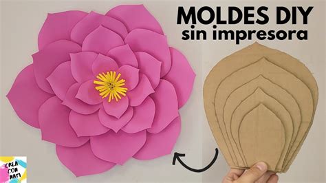 CÓmo Hacer Moldes Para Flores De Papel Cartulina Youtube