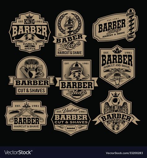 Barber Shop Hair Salon Stylist Vintage Logo Vector Image