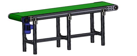 250 X 1140传送带精美模型 Solidworks 2020 模型图纸下载 懒石网