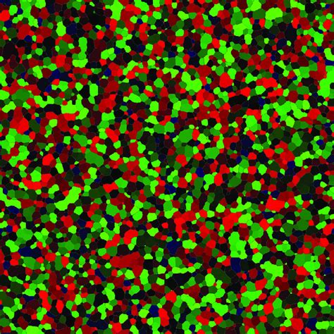 2d Grain Structure After 20 000 Time Steps Anisotropic Grain Growth