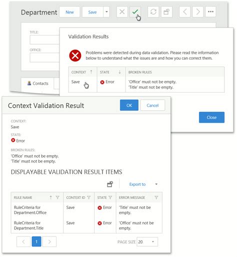validation contexts expressapp framework devexpress documentation
