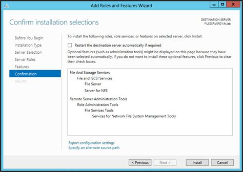 ws2012 storage nfs server configure nfs for vmware