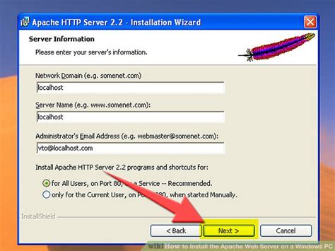 how to install the apache web server on a windows pc