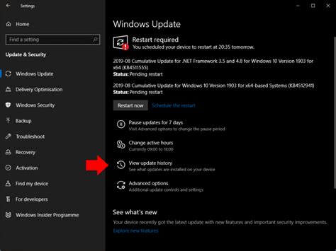 how to view installed updates in windows 10