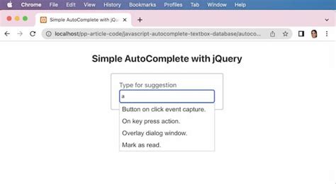 javascript autocomplete textbox autosuggest from database phppot