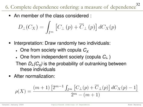 Ppt Copula Based Orderings Of Dependence Between Dimensions Of Well