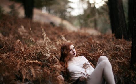 Sunlight Forest Women Outdoors Women Model Nature Sitting Road