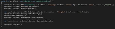 repository and unit of work pattern programming with wolfgang