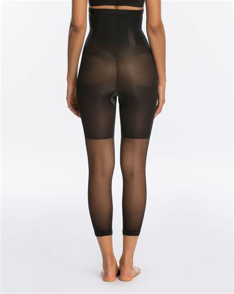 Spanx Cotton Higher Power Capri In Black Lyst