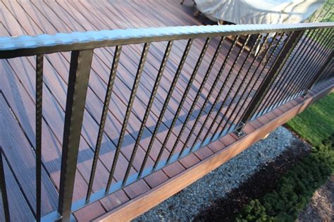 Beautiful Hammered Deck Railing Contemporary Terrace Detroit By